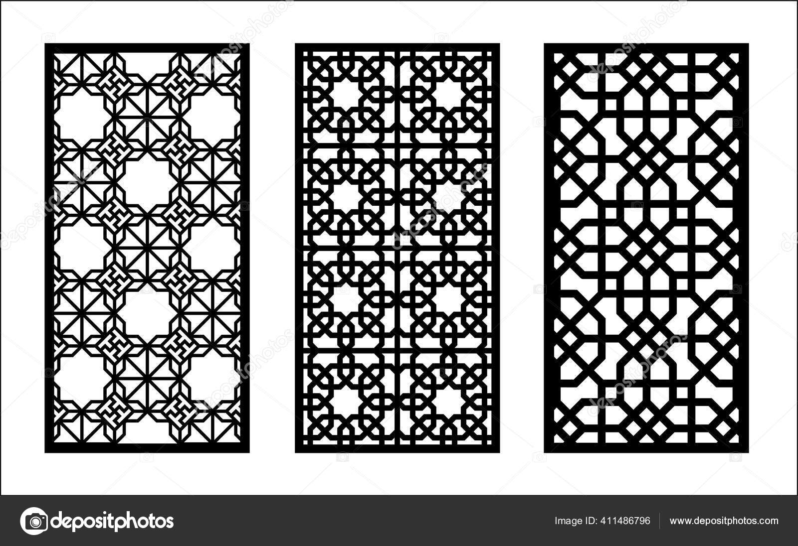 Arabic islamic decorative wall, screen, panel pattern with stars ...