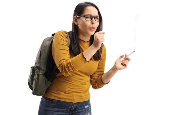 Woman throwing up in toilet — Stock Photo © ljsphotography #63445101