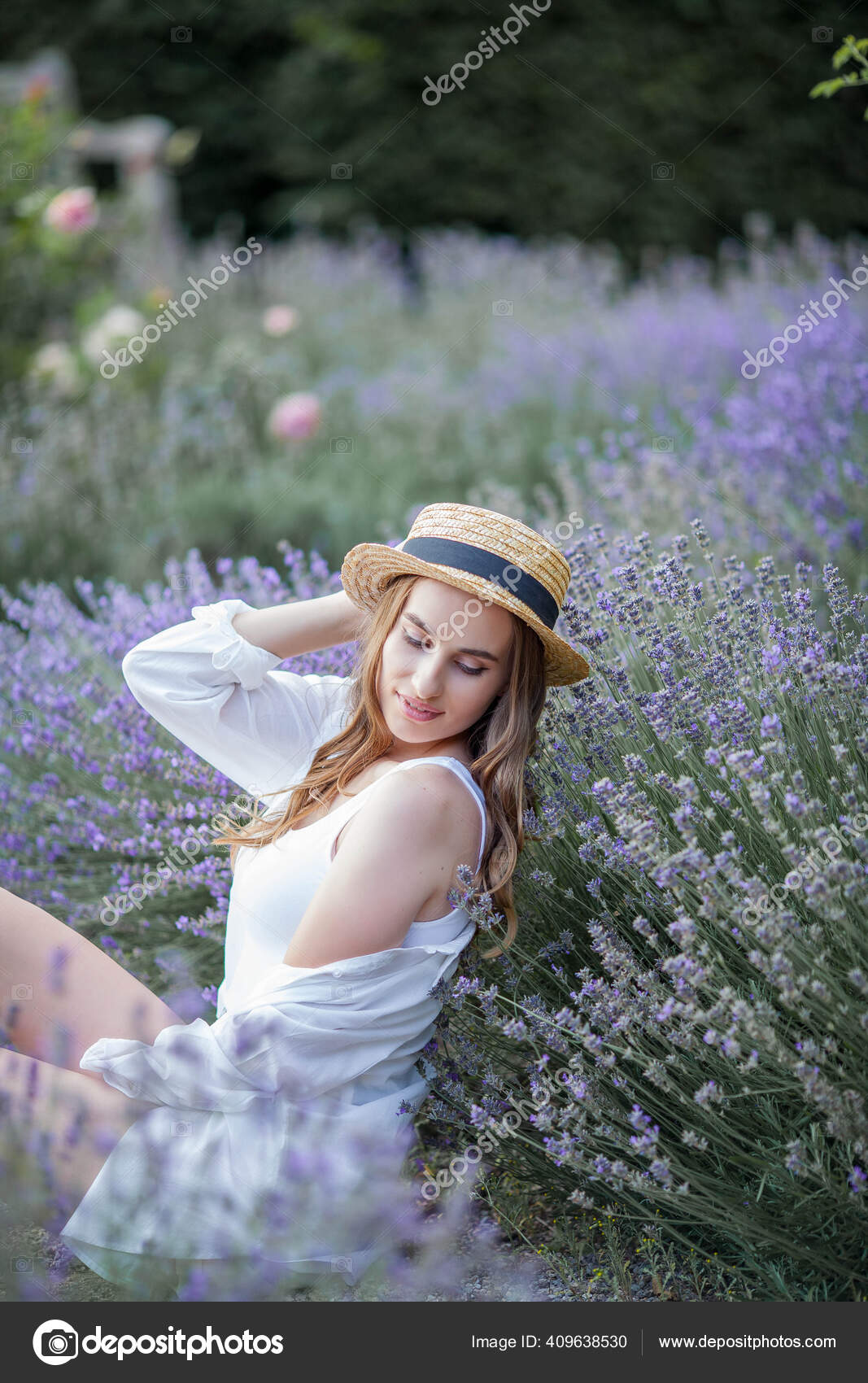 Beautiful Young Woman Sunset Light Portrait Beautiful Woman Blooming ...