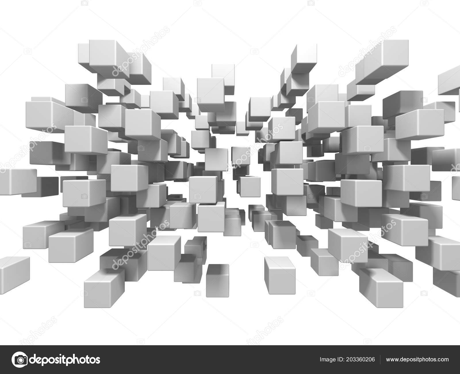 Abstract Geometric Background White Cubes Stock Photo by ©VERSUSstudio ...