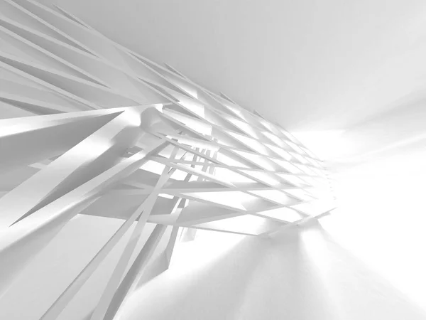 3d illustration abstract modern white render architecture background. - Stock Image - Everypixel
