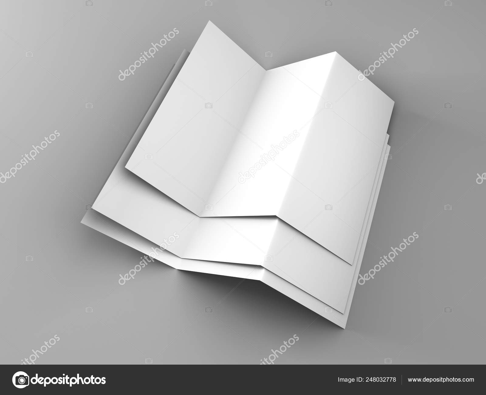 Blank white folder brochure template mockup — Stock Photo ...