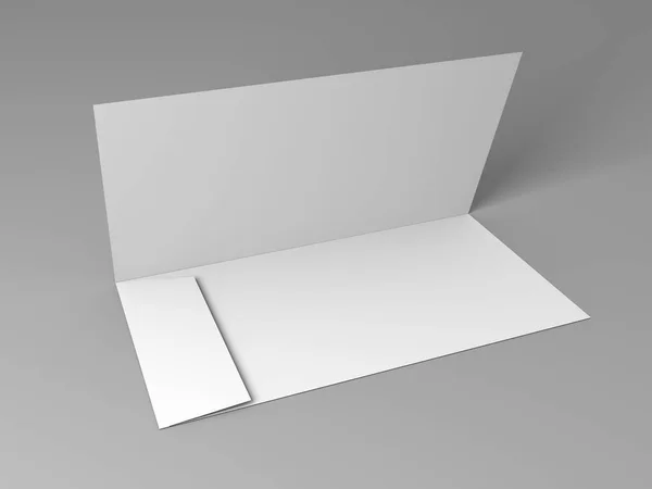 Blank white folder brochure template mockup Stock Photo by ...