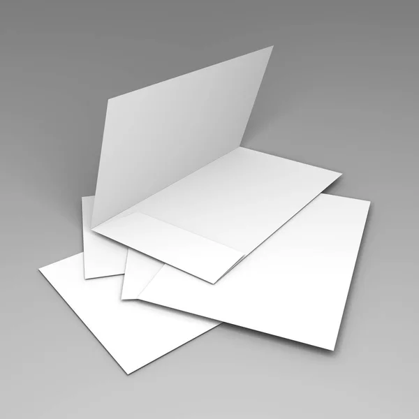 Blank white folder brochure template mockup Stock Photo by ...