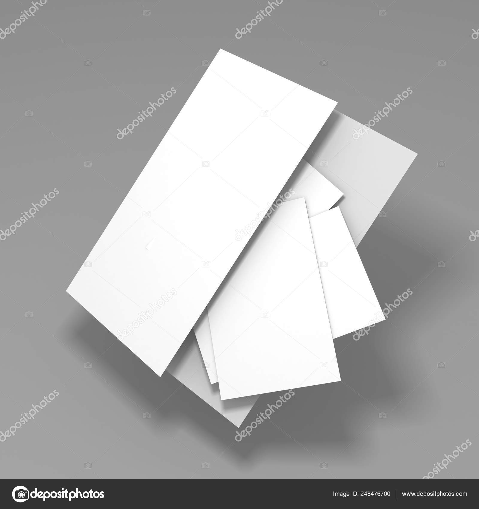 Blank white folder brochure template mockup — Stock Photo ...