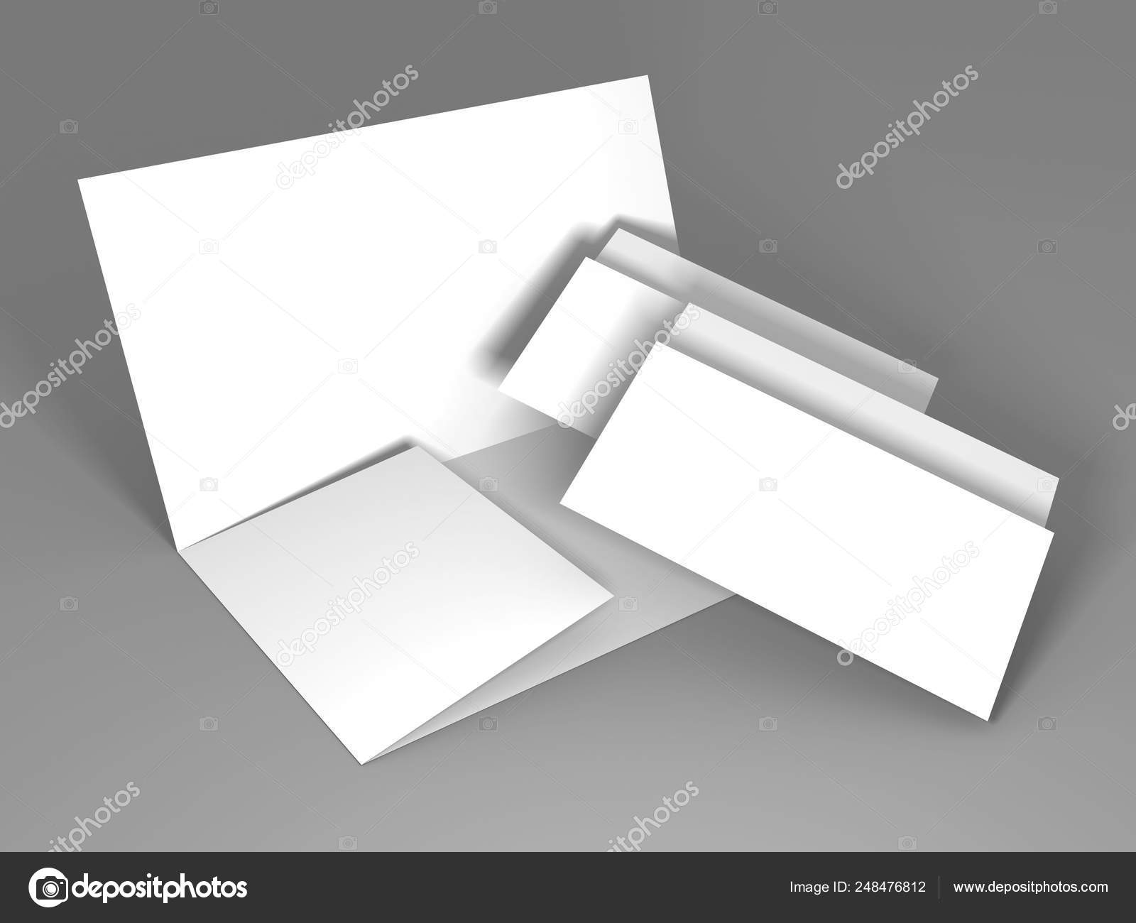 Blank white folder brochure template mockup — Stock Photo ...
