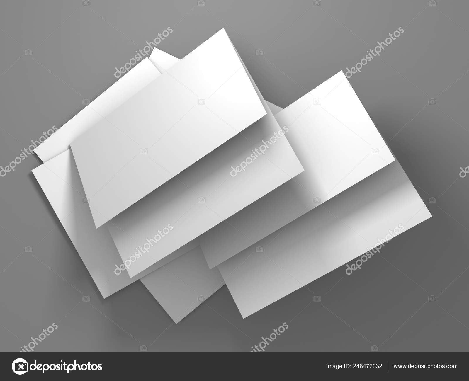 Blank white folder brochure template mockup — Stock Photo ...