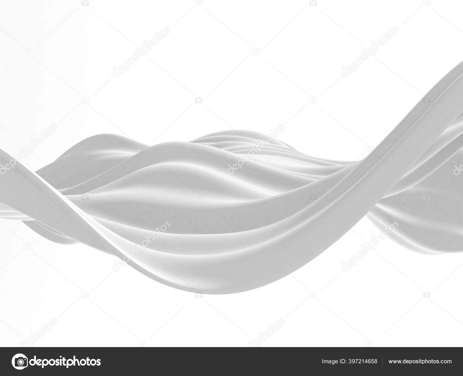 White Abstract Liquid Wavy Background Render Illustration Stock Photo ...