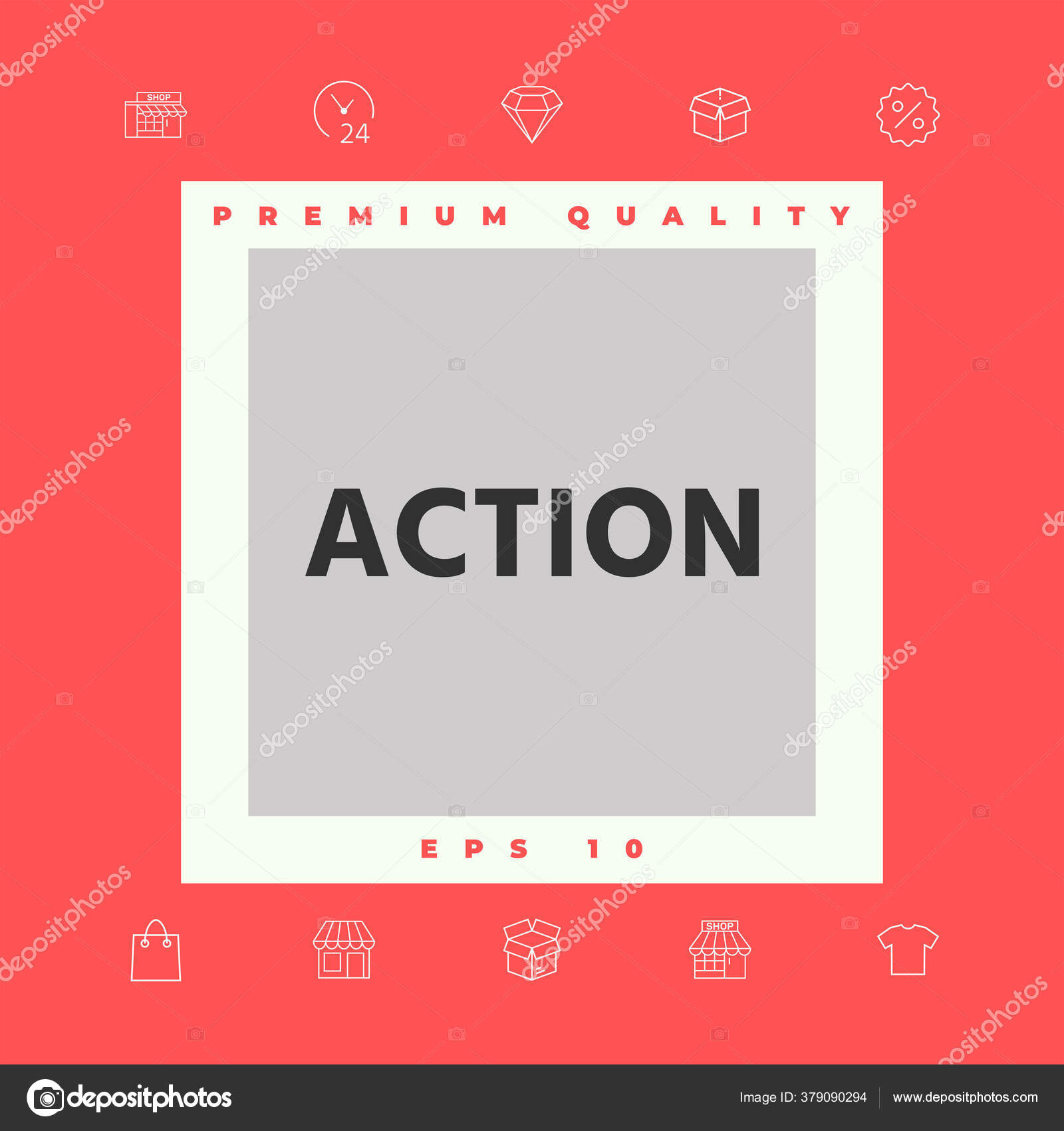 Action Button Symbol Element Your Design — Stock Vector © sssheina ...