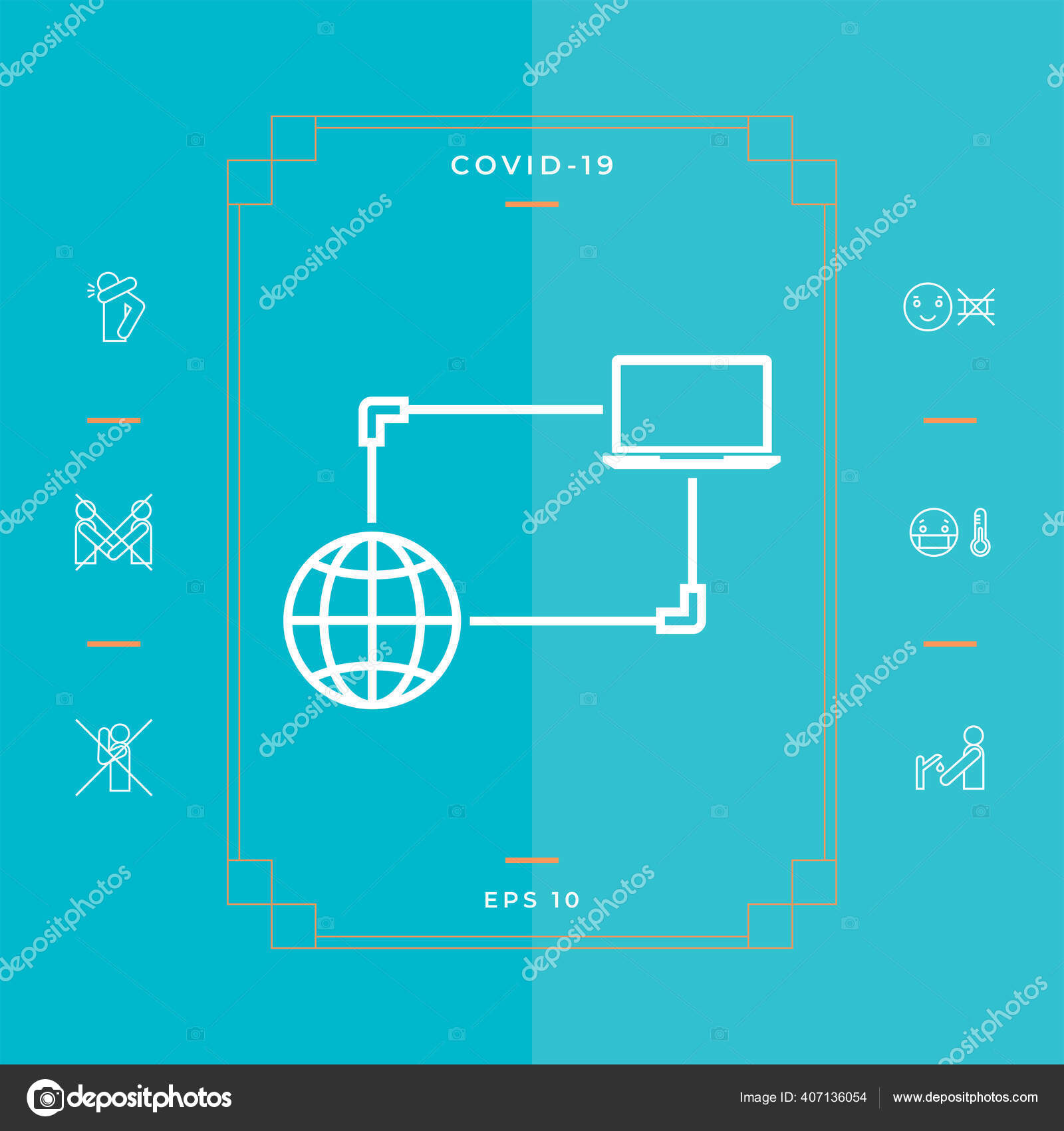 Internet Connection Data Exchange Transfer Concept Icon — Stock Vector ...