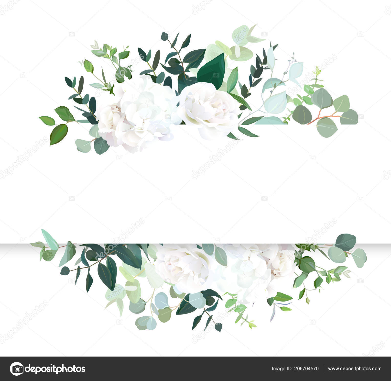 Wedding floral horizontal vector design banner. Stock Vector by ...