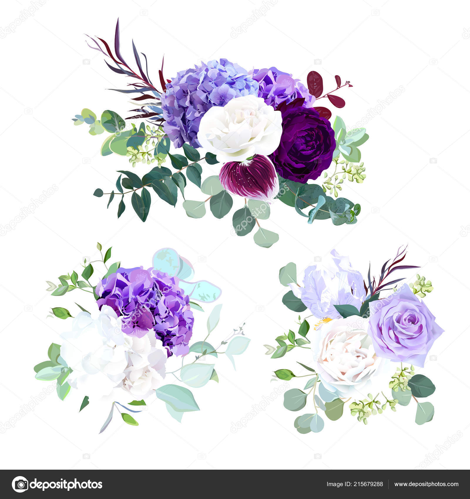 Clipart De Fleurs De Mariage Violettes