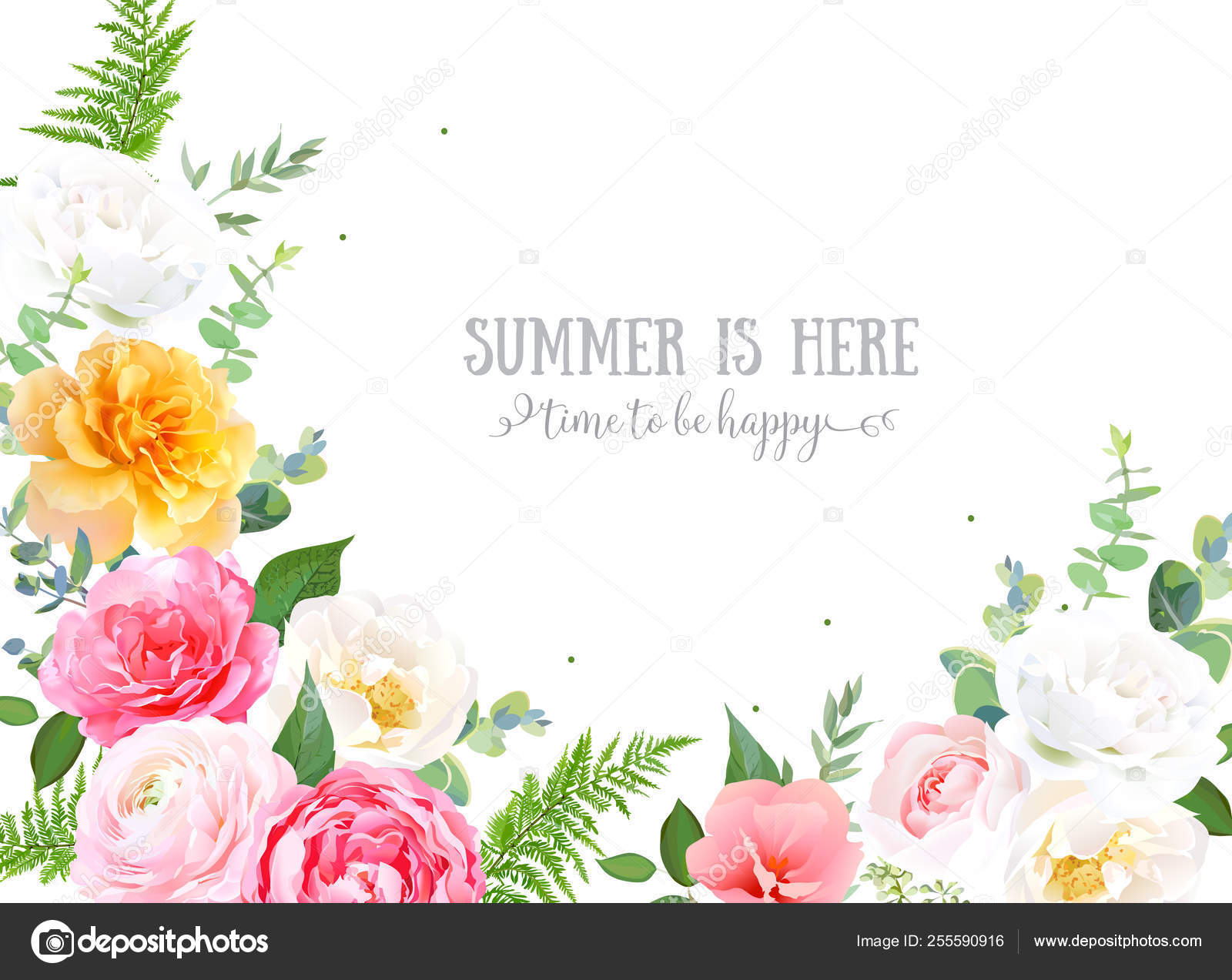 Garden Flower Frame Design Art Vector | Best Flower Site