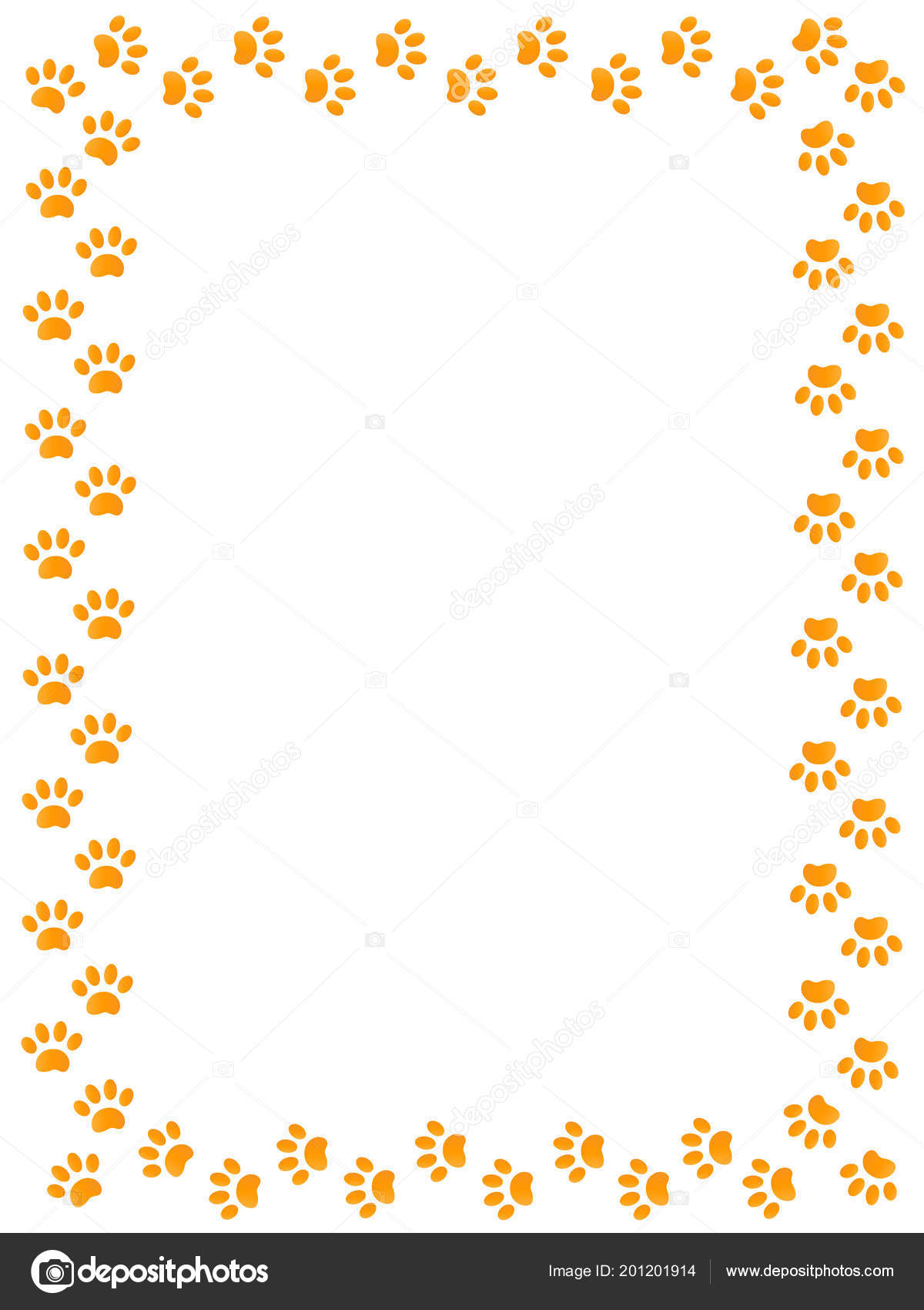 Animal Paw Print Border