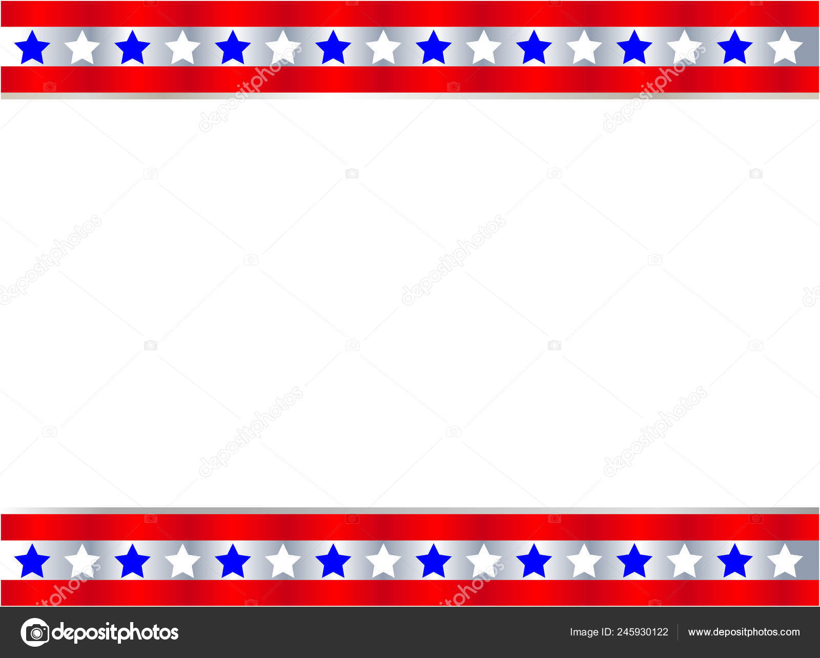 Patriotic Flag Border