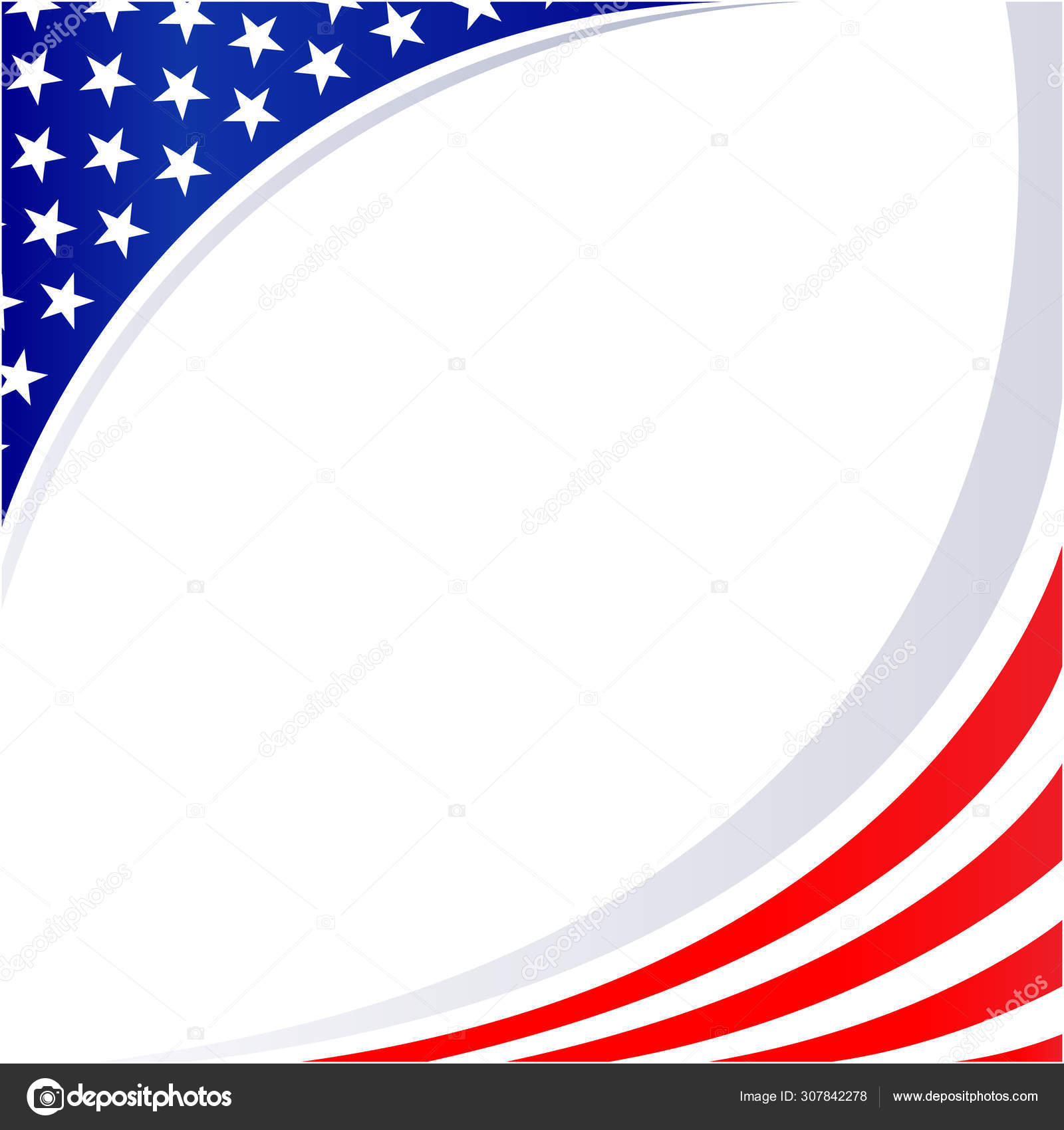 Red White And Blue Borders With Corners