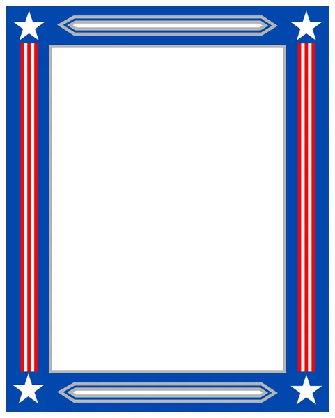 American Decorative Abstract Flag Symbols Frame Banner Border Empty ...