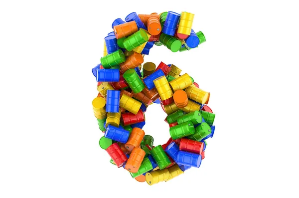 Letter Colored Steel Barrels Rendering Isolated White Background ...