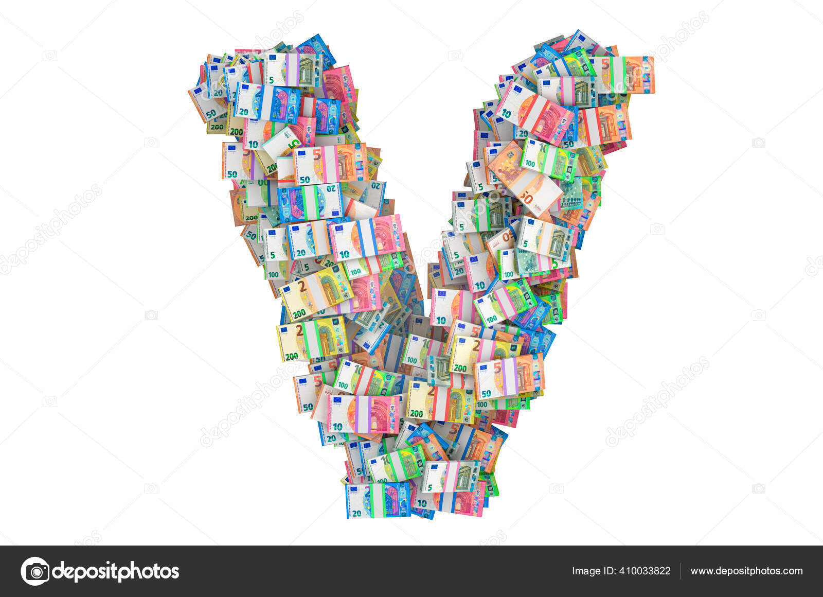 Letter Euro Packs Rendering Isolated White Background Stock ... Letter Euro Packs Rendering Isolated White Background Stock ...