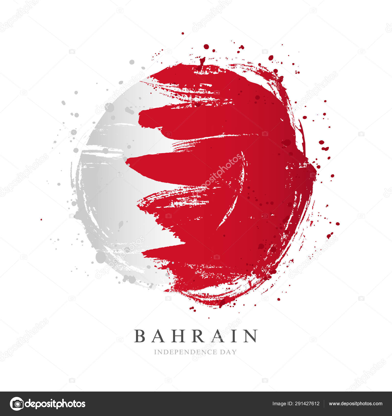 Bahrain flag in the shape of a big circle. Stock Vector by ©chekat ...