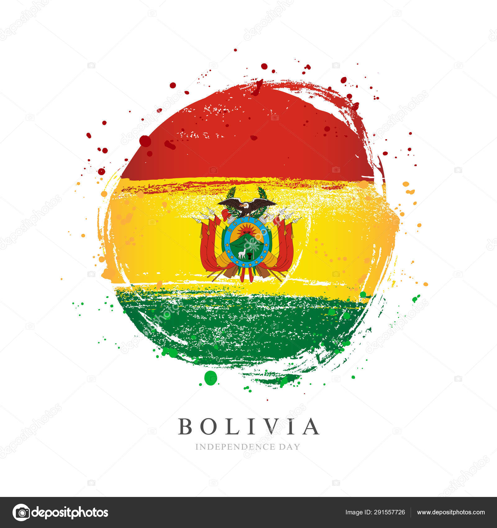 Bolivian flag in the shape of a big circle. Stock Vector by ©chekat ...