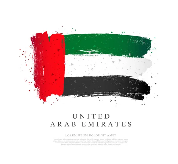 UAE flag. Brush strokes are drawn by hand. Independence Day Stock ...