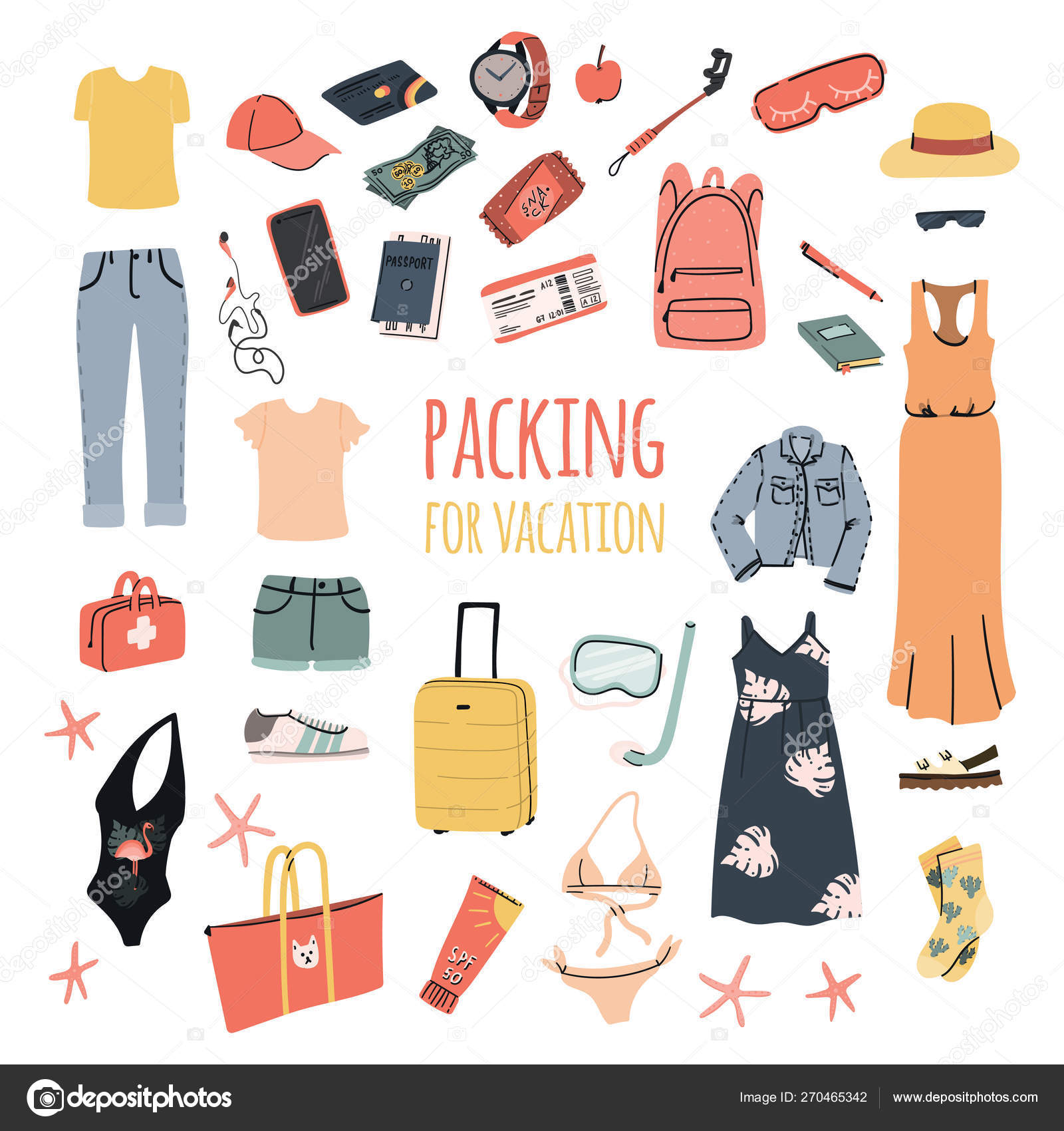 Packing For Vacation Clipart