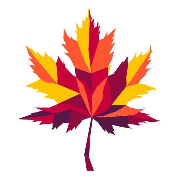 Polygon style red maple leaf — Stock Vector © muditha88sell #80478748