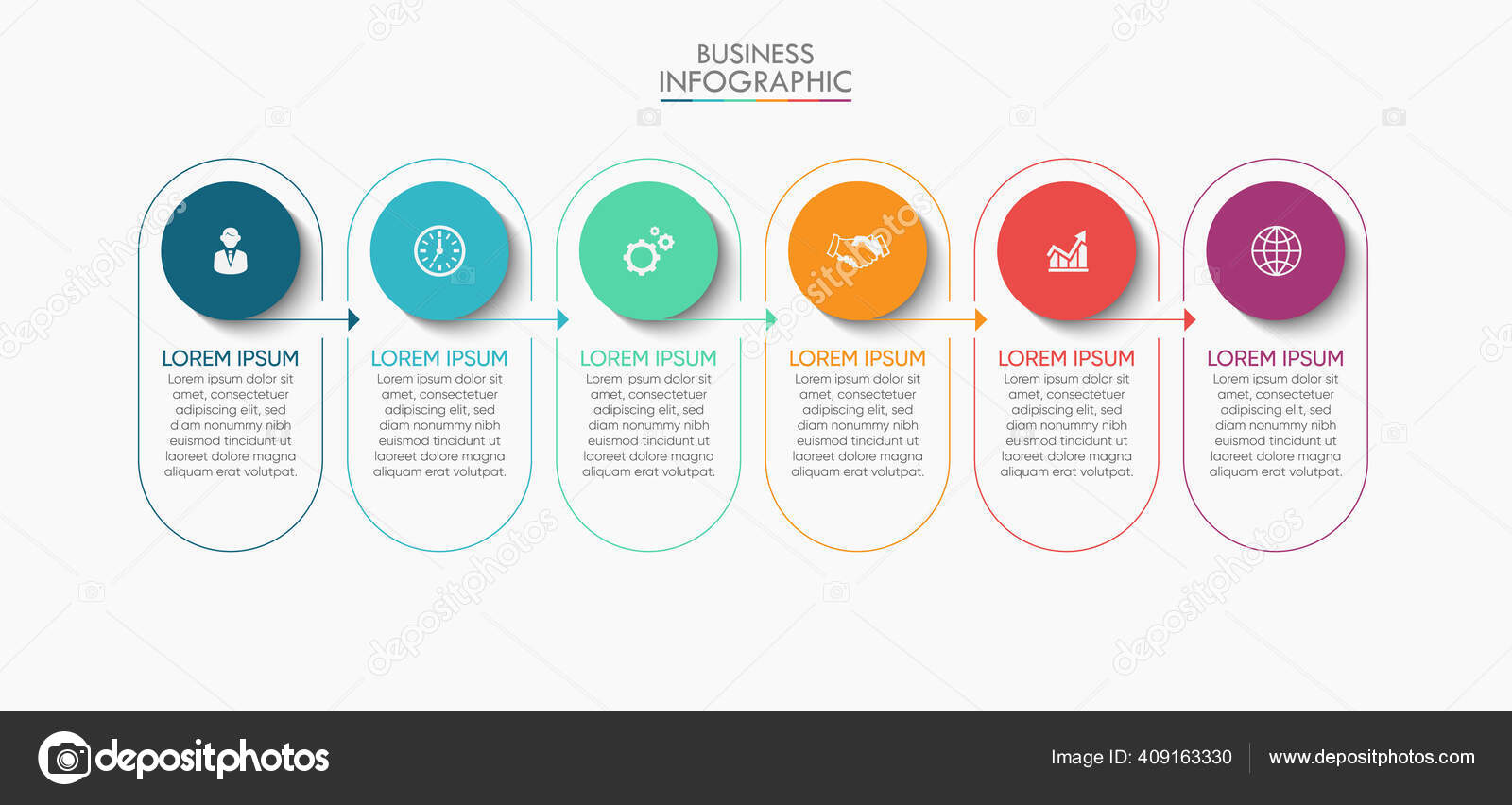 Business Data Visualization Timeline Infographic Icons Designed ...