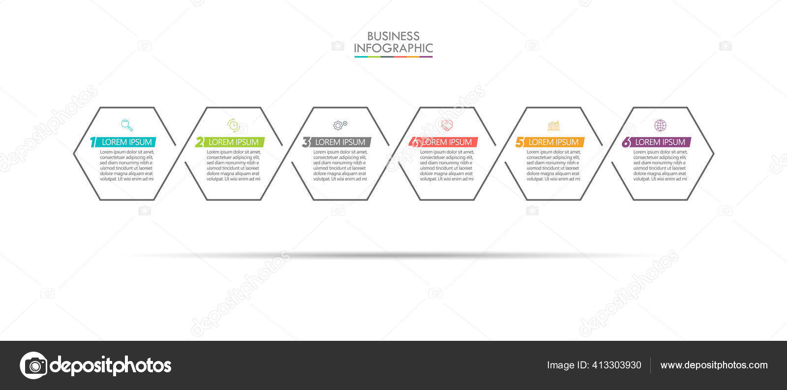 Business Data Visualization Timeline Infographic Icons Designed ...