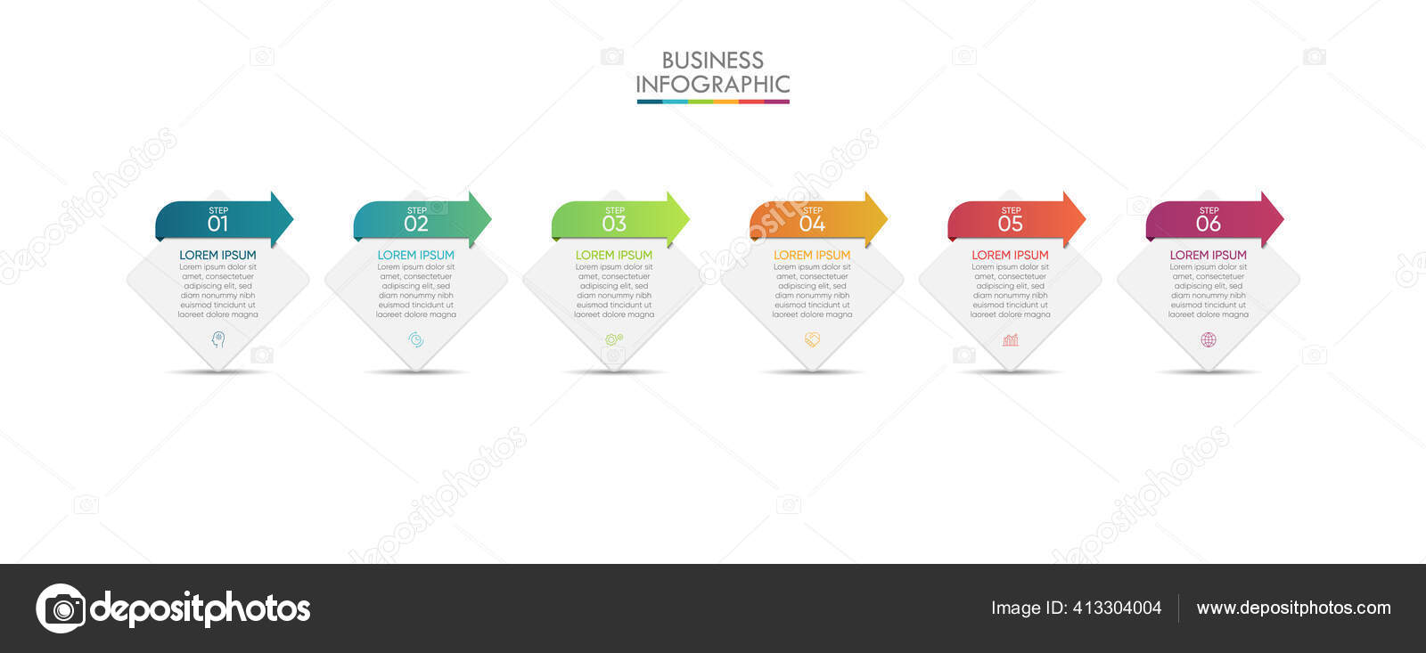 Business Data Visualization Timeline Infographic Icons Designed ...