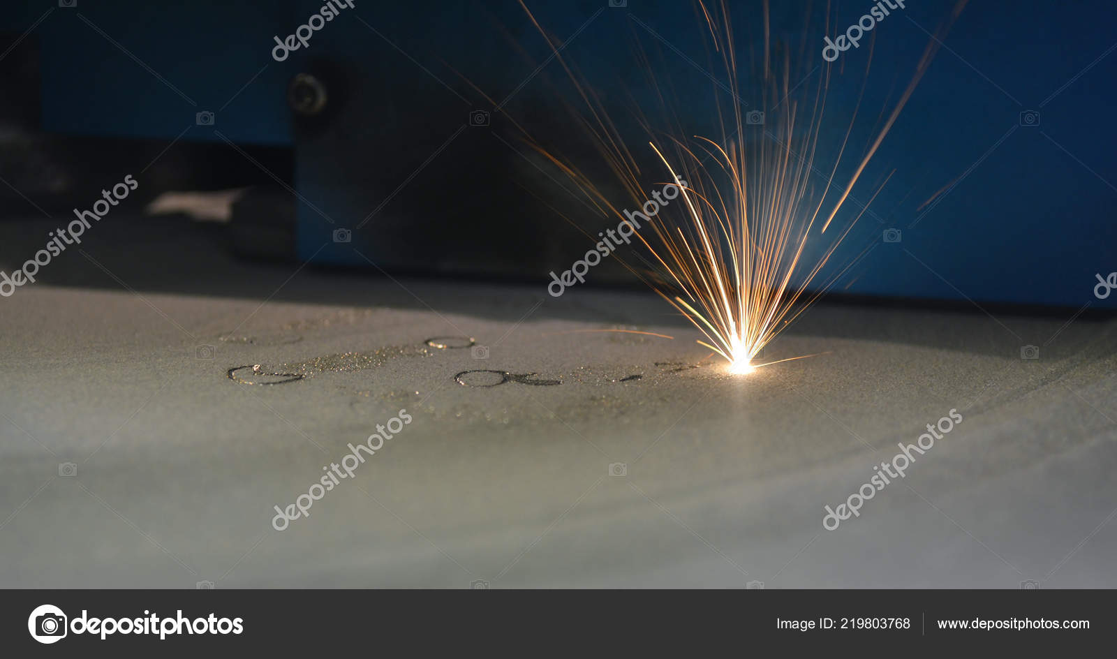 Laser sintering machine for metal. 3D printer printing metal. — Stock ...