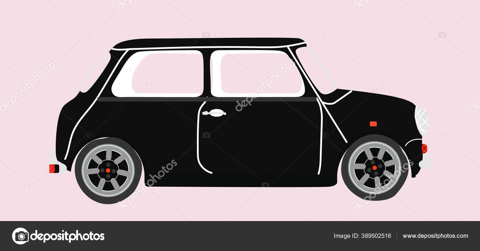 Mini Cooper Side View Drawing