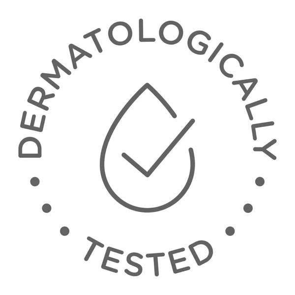 Dermatologically Tested Isolated Product Vector Icon Logo Stock Vector ...