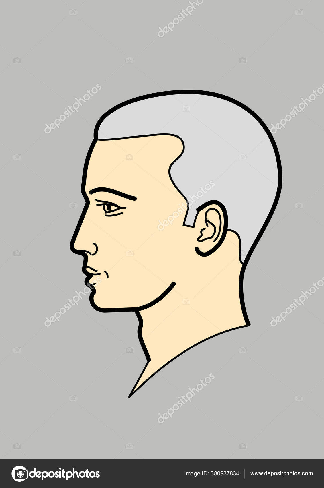 Human Head Profile Vector