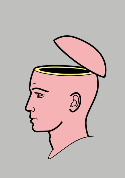 Human Head Brain Man Open Box Abstract Shape Human Head ⬇ Vector Image ...