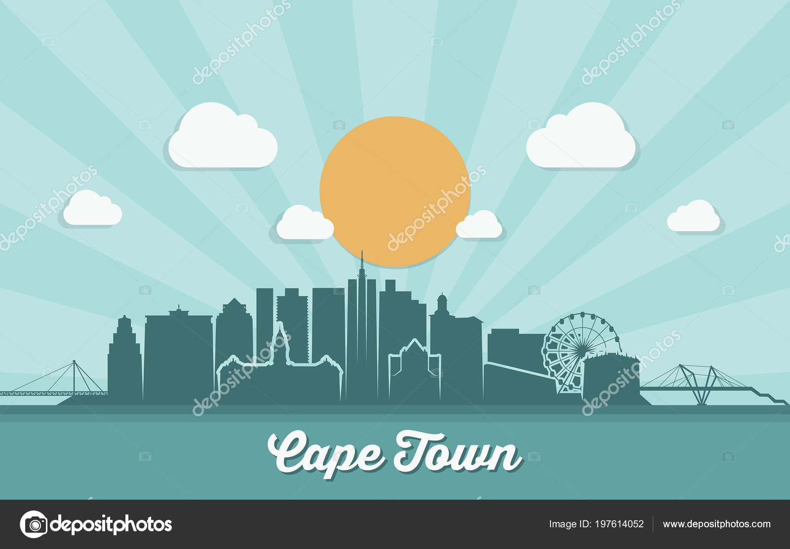 Cape Town South Africa Vector Illustration Stock Vector Image by ©I ...