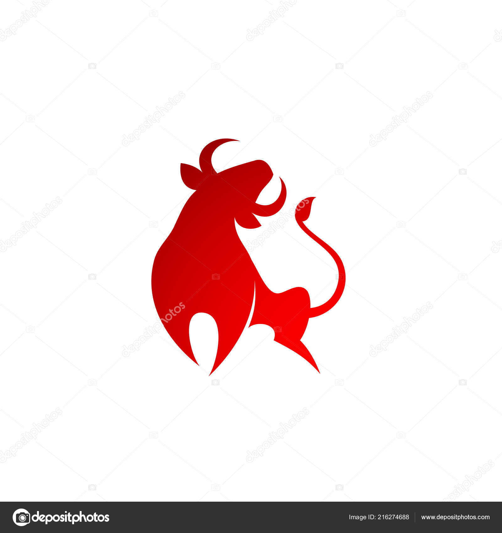 Toro Símbolo Ilustración Vectorial Aislada Vector de stock por ©I ...