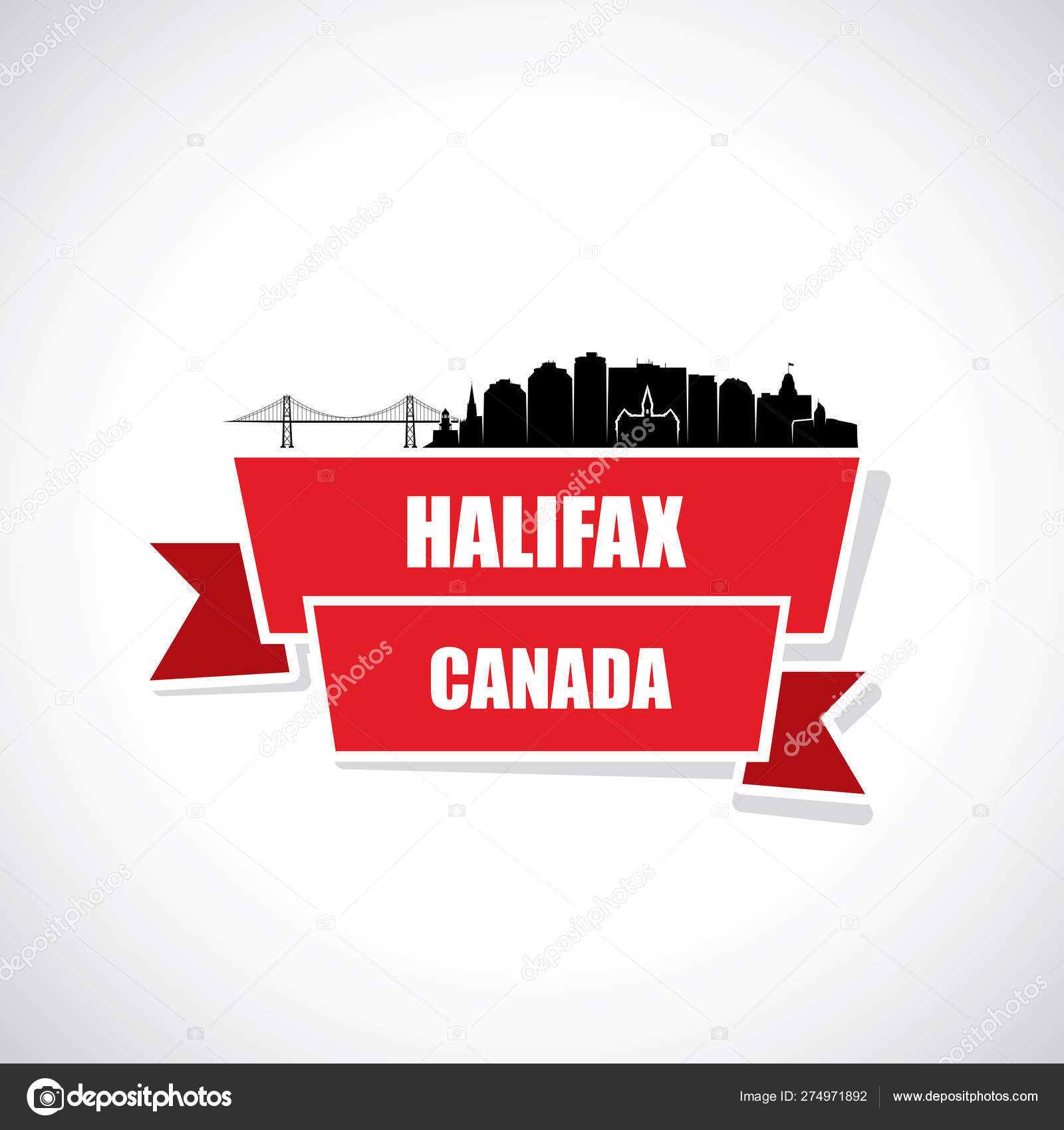 Halifax City Skyline Canada Vector Illustration Stock Vector Image by ...