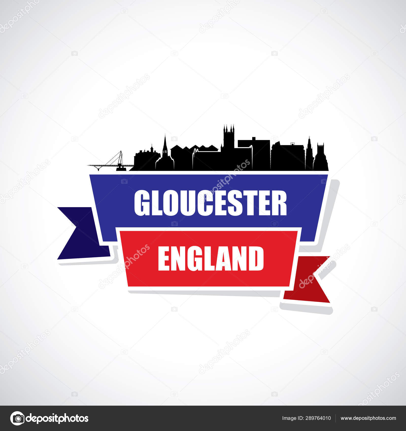 Gloucester City Silhouette Banner Vector Illustration Stock Vector by ...