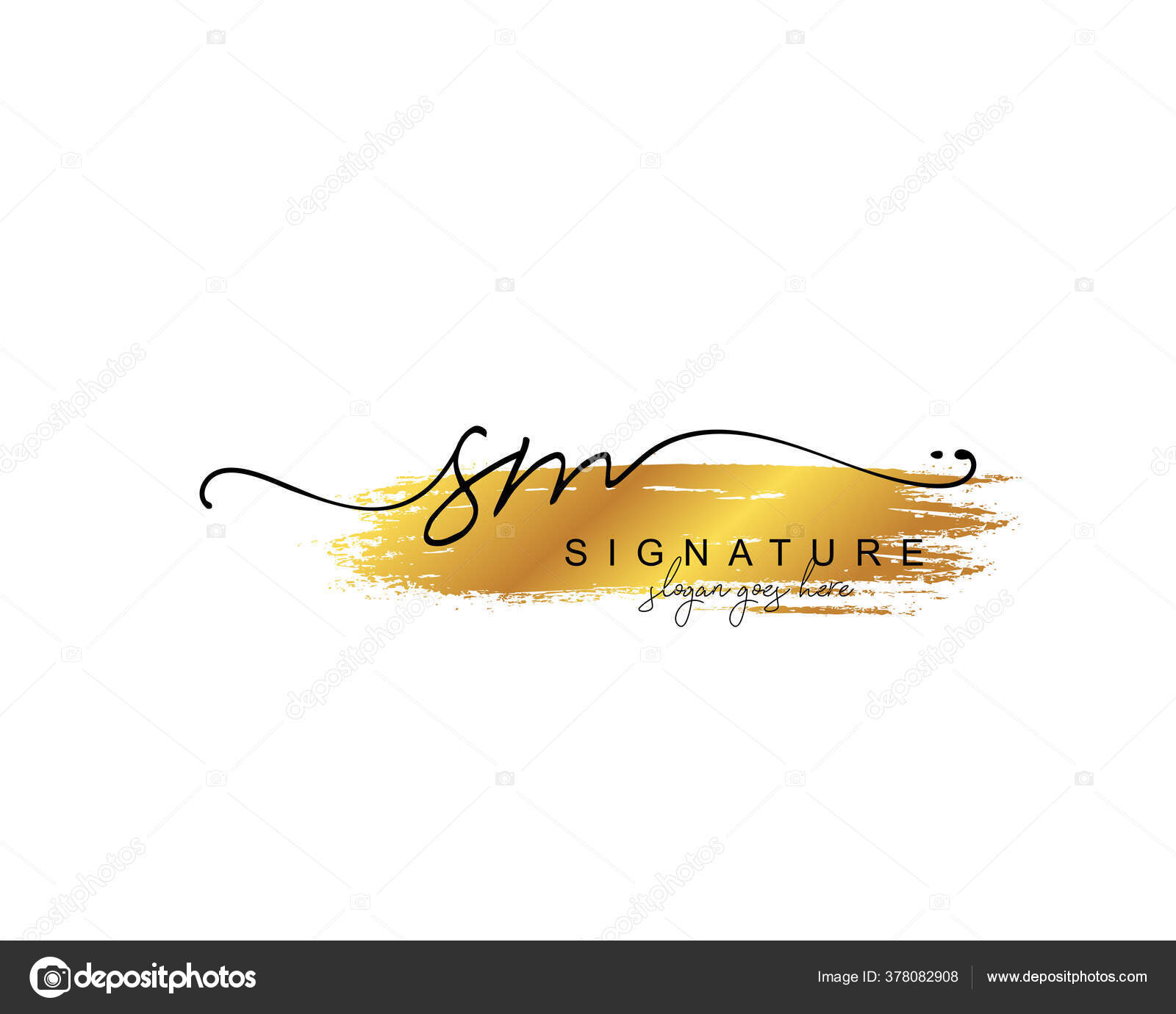 Initial Beauty Monogram Elegant Logo Design Handwriting Logo Initial Signature Stock Vector ...