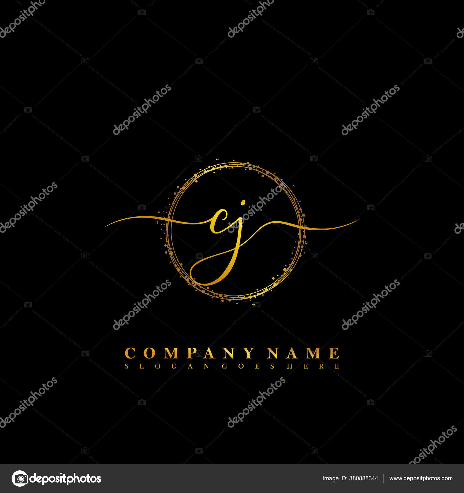 Initial Letter Beauty Handwriting Logo Vector Stock Vector by ...