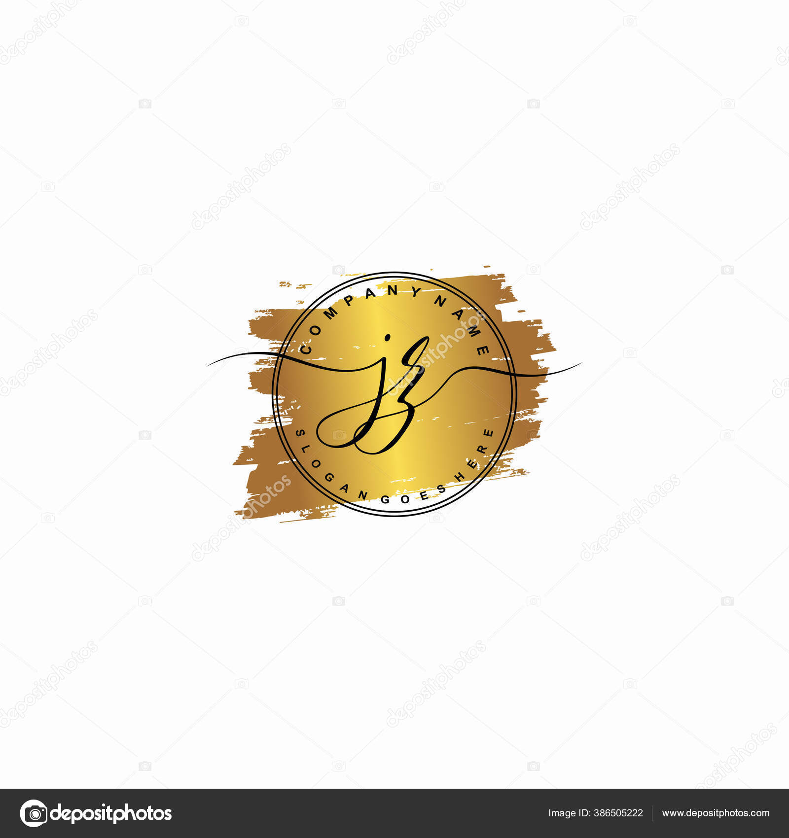 Initial Letter Beauty Handwriting Logo Vector Stock Vector by ...