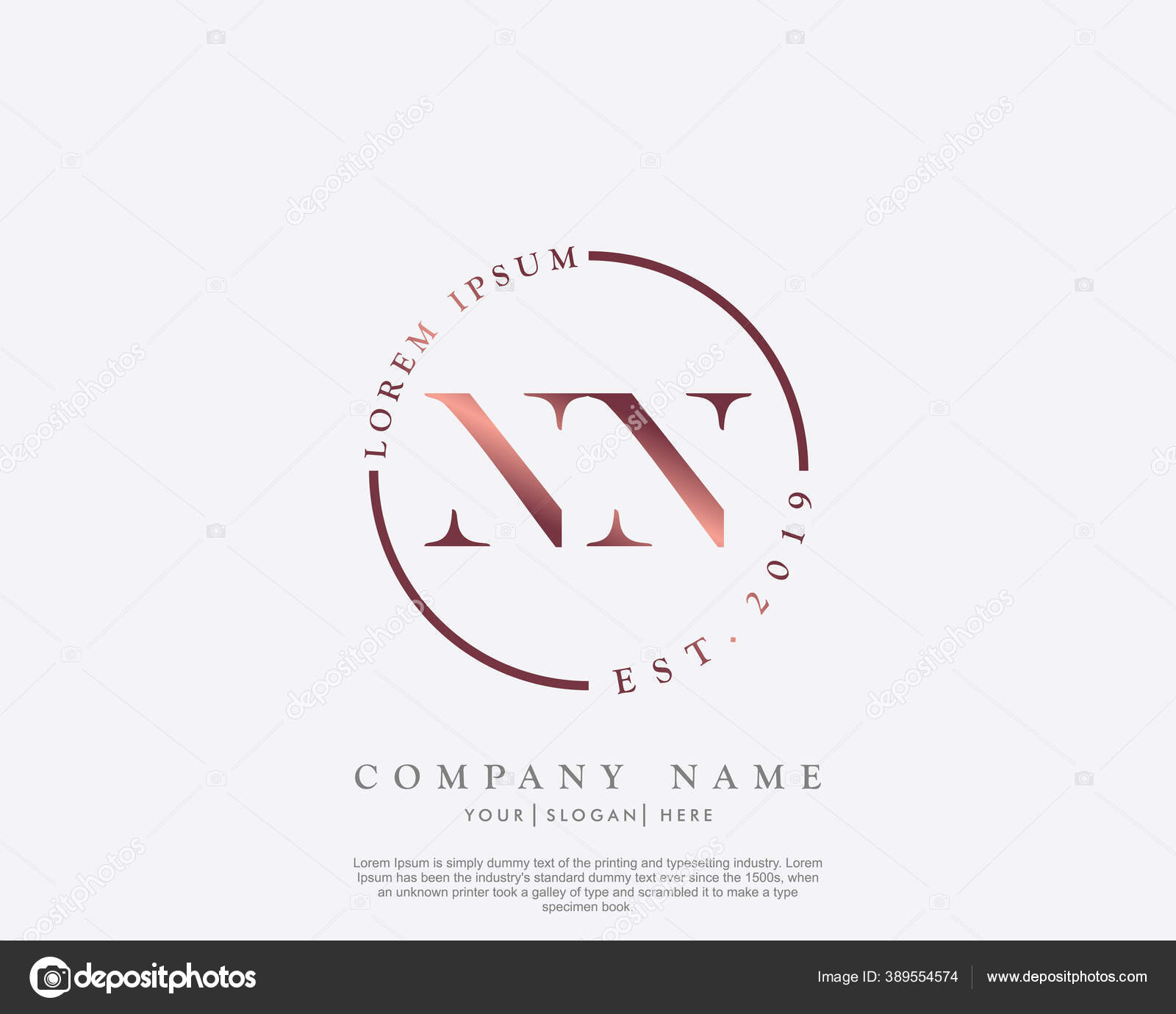 Initial Letter Beauty Handwriting Logo Vector Stock Vector by ...