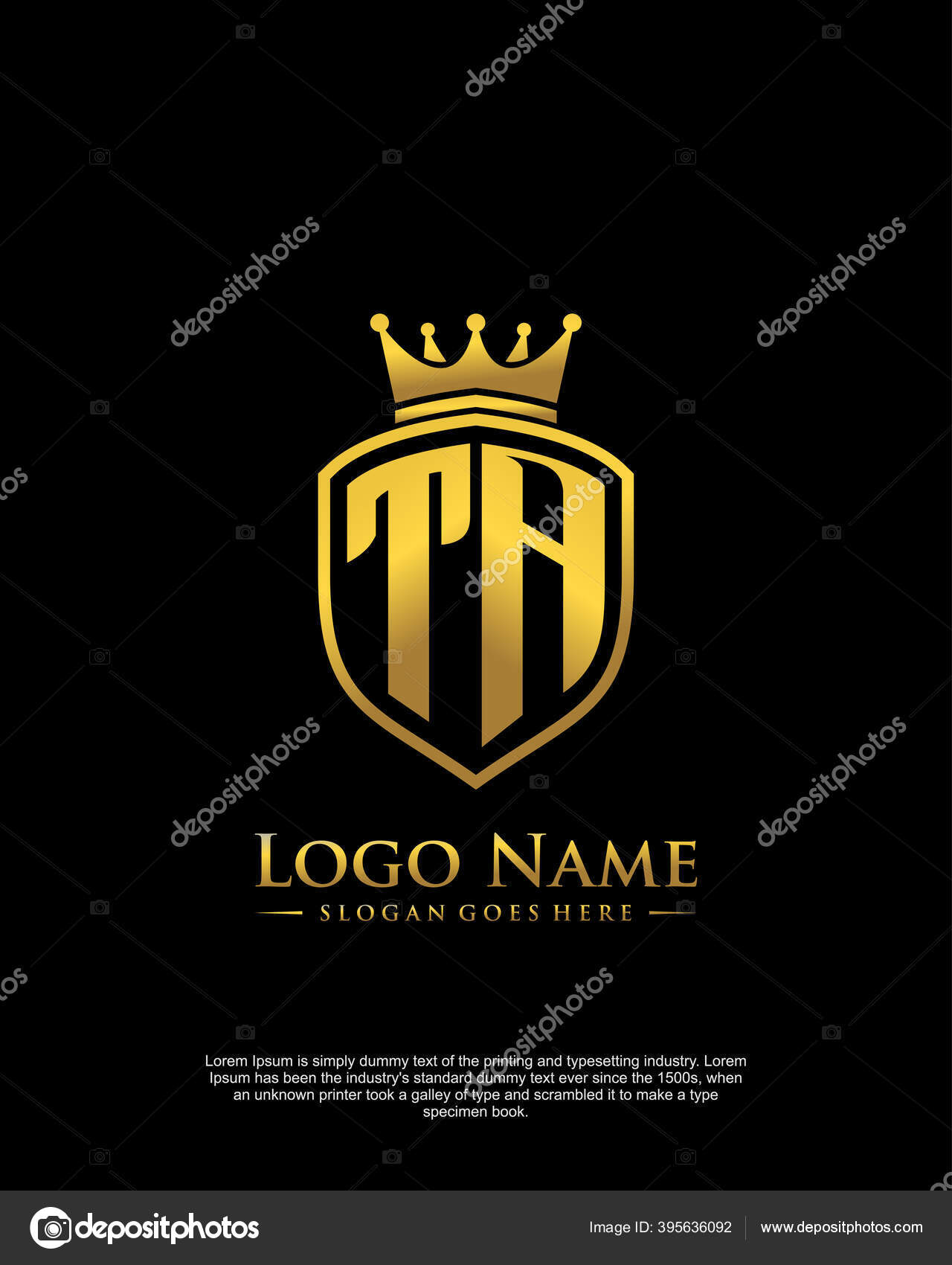 Initial Shield Logo Style Template Vector Stock Vector by ...