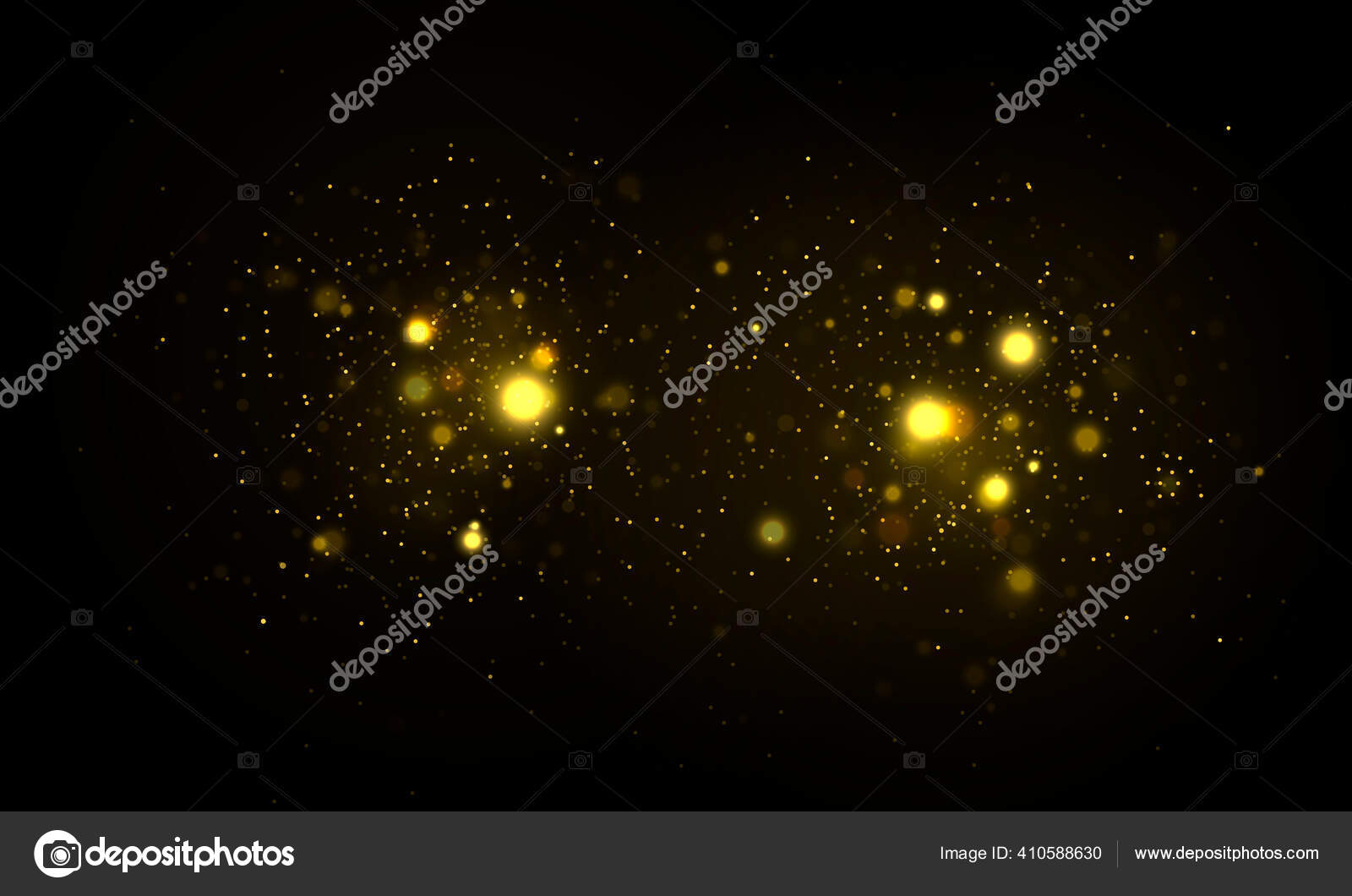 Golden luminous bokeh. Stock Vector by ©Poliashenko 410588630