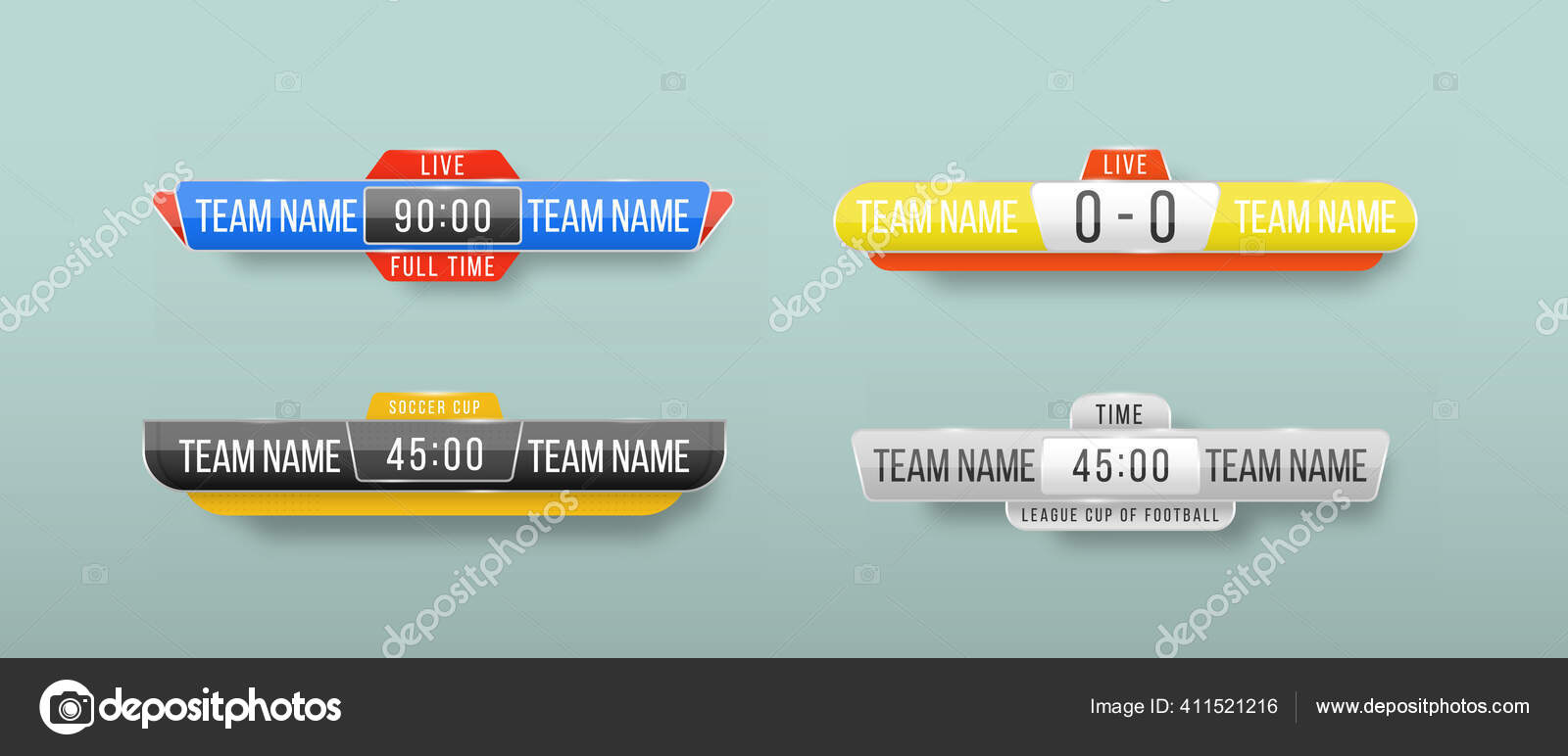 Broadcast score banner. Stock Vector Image by ©Poliashenko #411521216