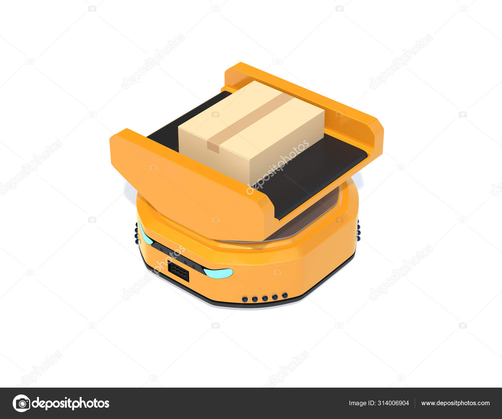 Amr Autonomous Mobile Robot Isolated White Background Warehouse ...