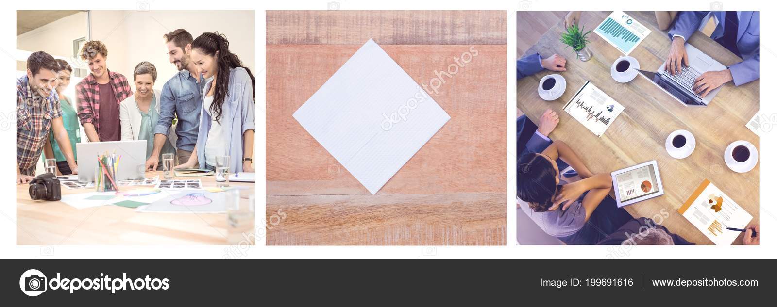 Digital Composite Teamwork Meeting Collage ⬇ Stock Photo, Image by ...