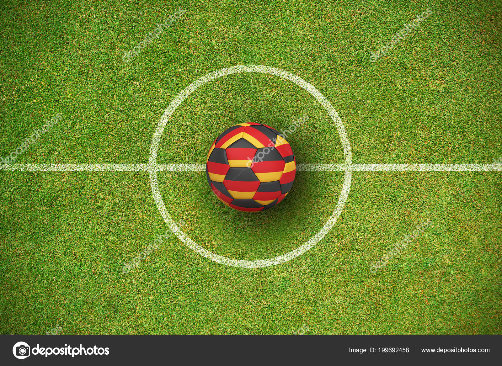 Football German Colours Green Background Stock Photo by ...